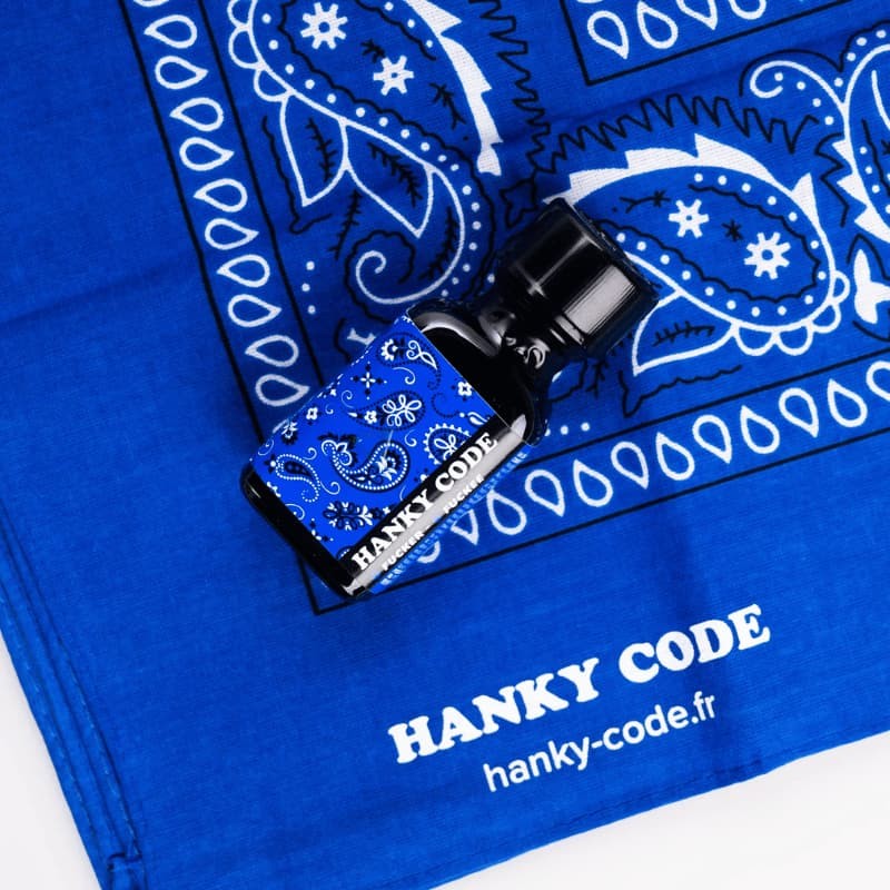 Hanky Code Azul 24ml | Popper com bandana azul, Poppers Portugal ...
