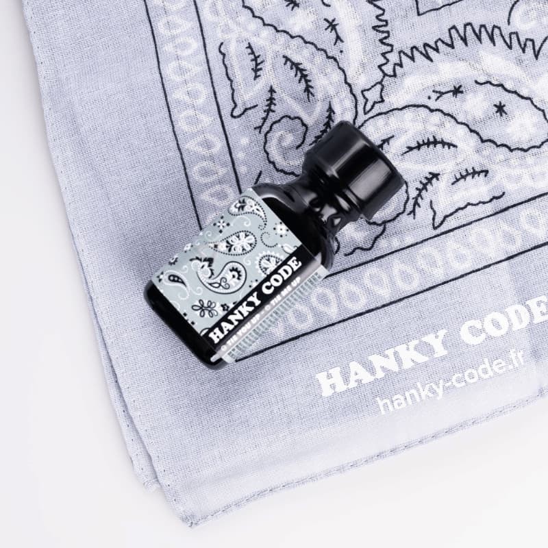 Hanky Code Cinza 24ml | Popper com bandana cinza, Poppers Portugal ...